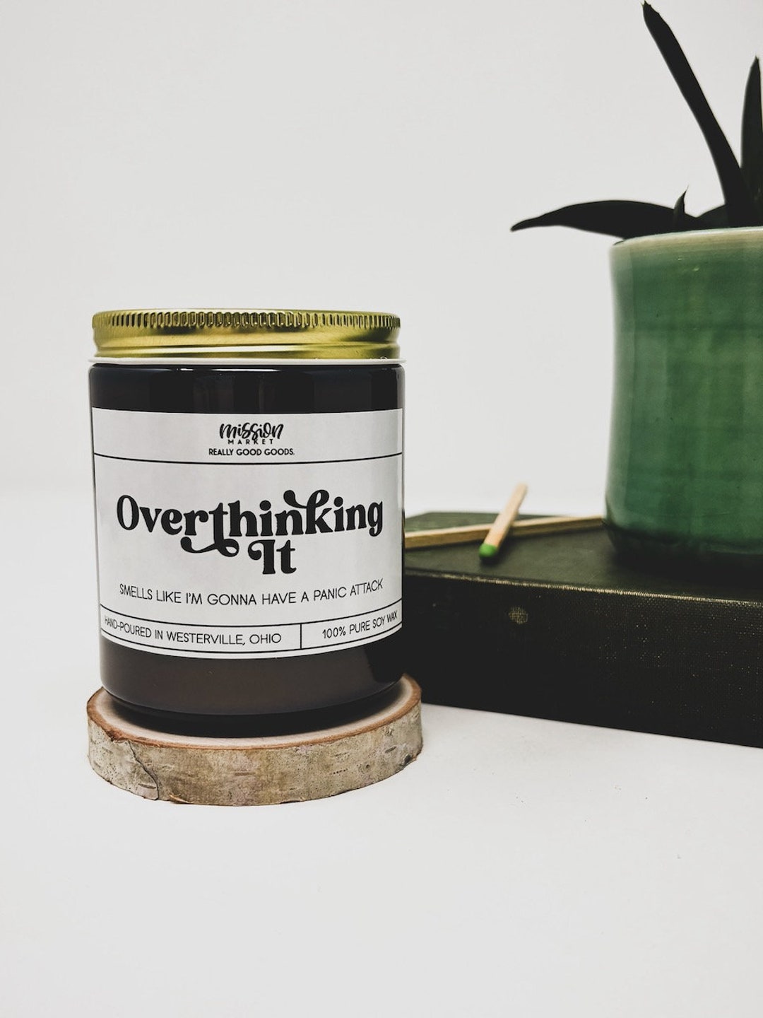 Overthinking It Candle Choose Your Scent Hand-poured 8 Oz. Soy Wax ...