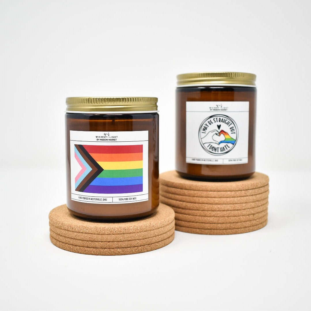 Pride Candles LGBTQIA Choose Your Scent Hand-poured 8 Oz. Soy Wax Amber ...