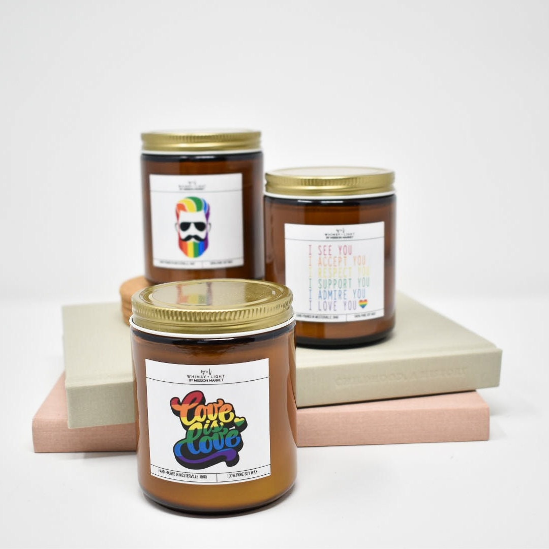 Pride Candles LGBTQIA Choose Your Scent Hand-poured 8 - Etsy