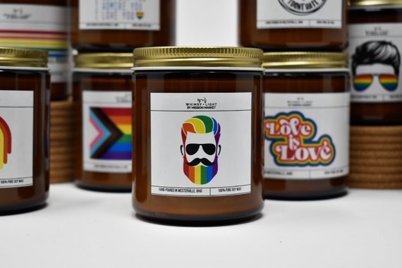 Pride Candles LGBTQIA Choose Your Scent Hand-poured 8 - Etsy