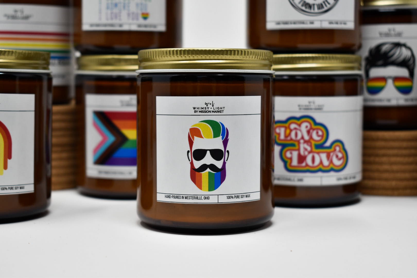 Pride Candles LGBTQIA Choose Your Scent Hand-poured 8 Oz. Soy Wax Amber ...