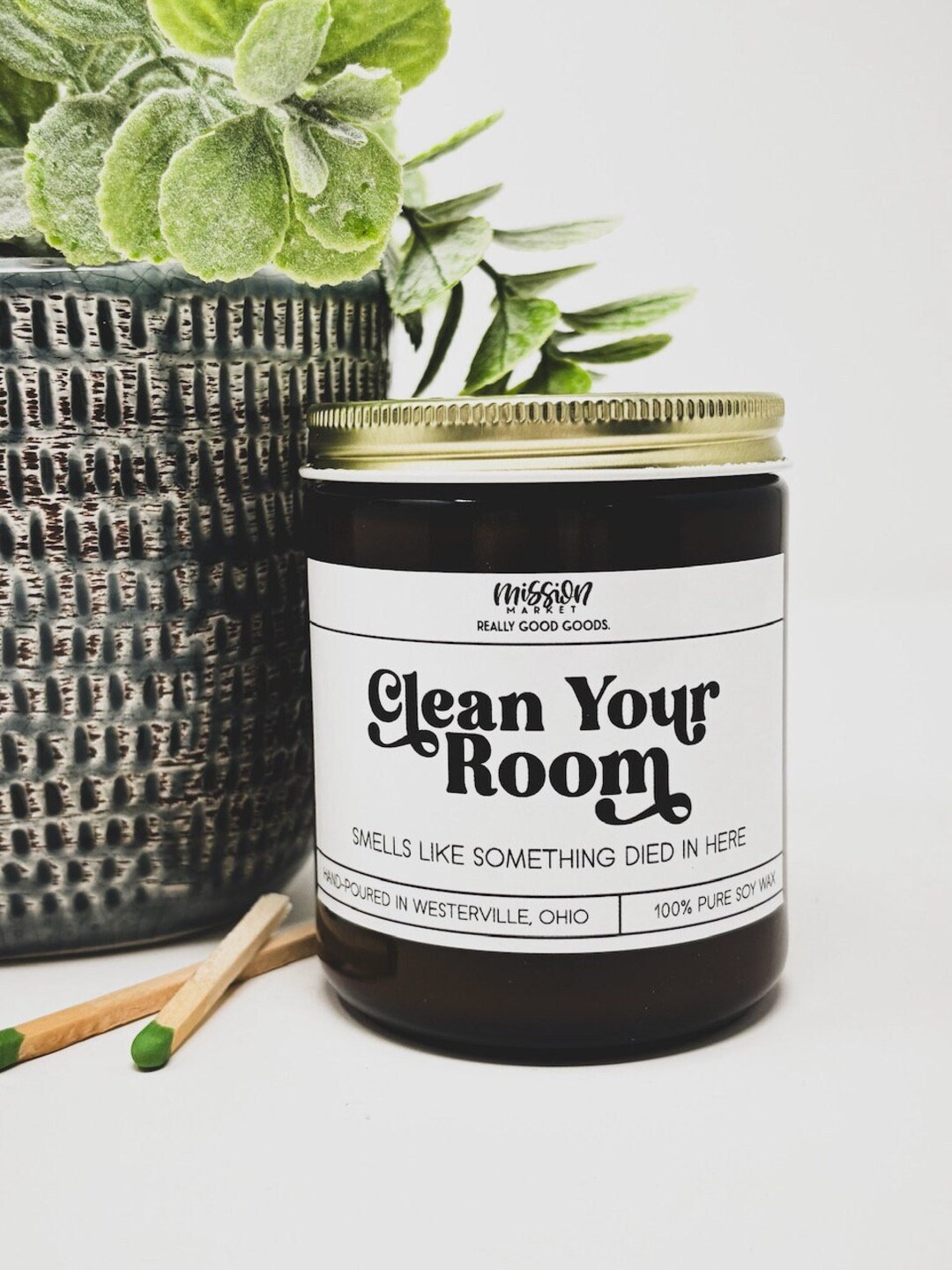 Clean Your Room Candle | Choose Your Scent | Hand-poured 8 Oz. Soy Wax ...