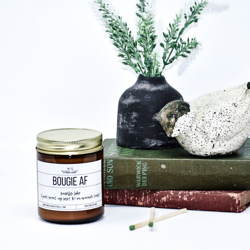 Bougie AF Candle Choose Your Scent Hand-poured 8 Oz. Soy - Etsy