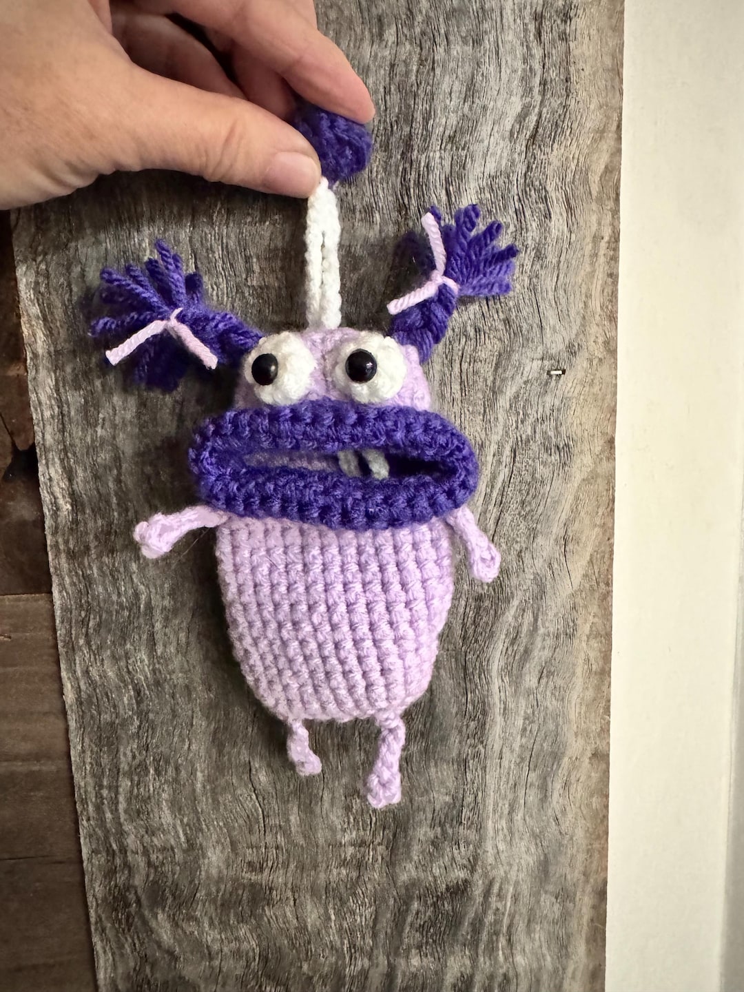 Crocheted Monster Key Holder | Monster Keychain | Backpack Buddy - Etsy