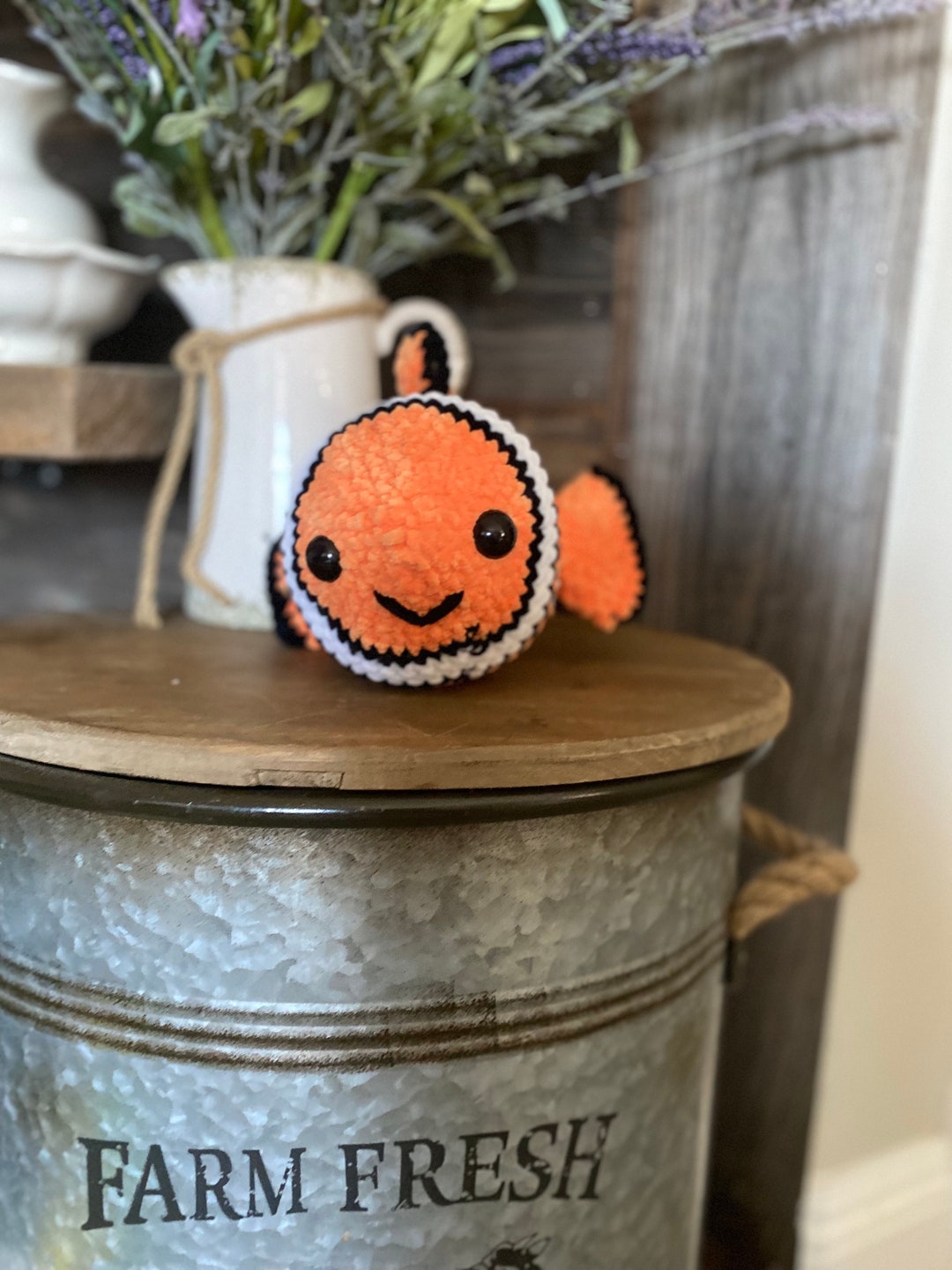 Crochet Clown Fish | Handmade Crochet Clown Fish | Amigurumi Fish ...