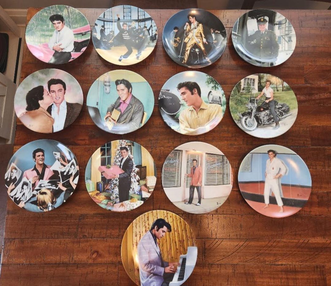 ELVIS Vintage Collectors Plates - Etsy