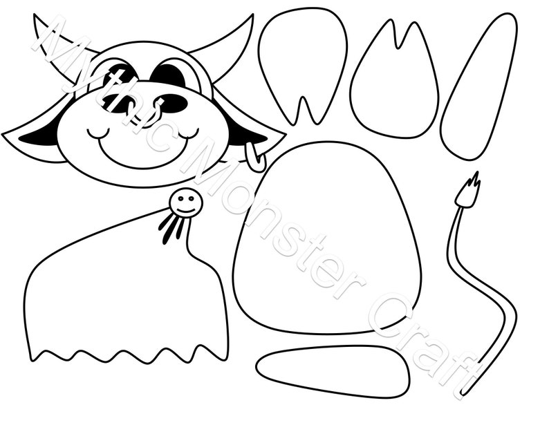 Kid Minotaur Paper Craft - Printable Template, Instant Digital Download ...