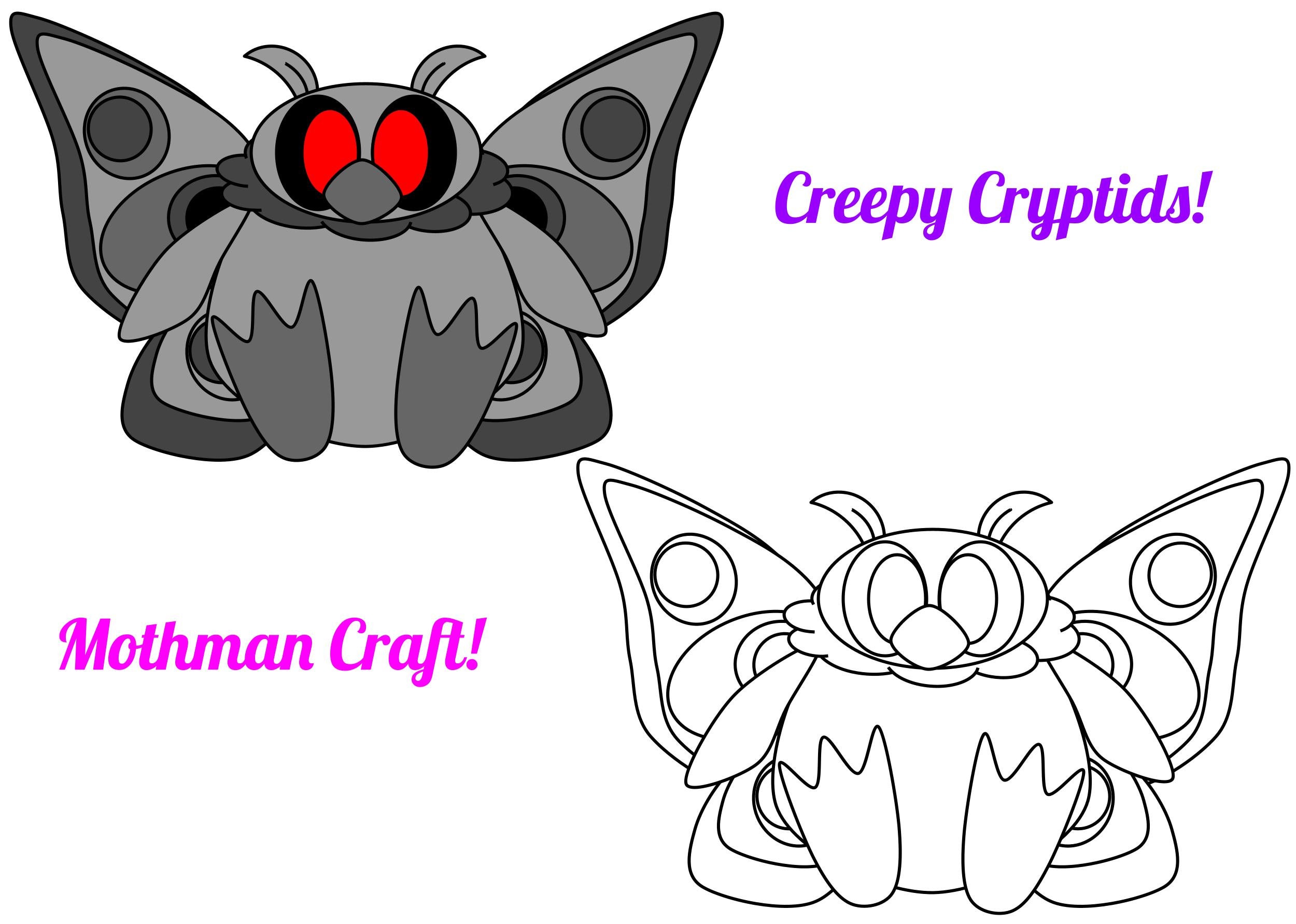 Kid Mothman Paper Craft - Printable Template, Instant Digital Download - Etsy