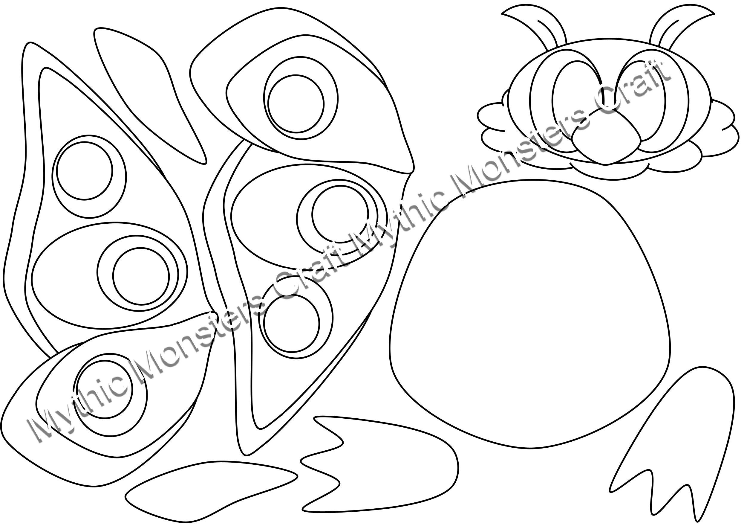 Kid Mothman Paper Craft - Printable Template, Instant Digital Download ...