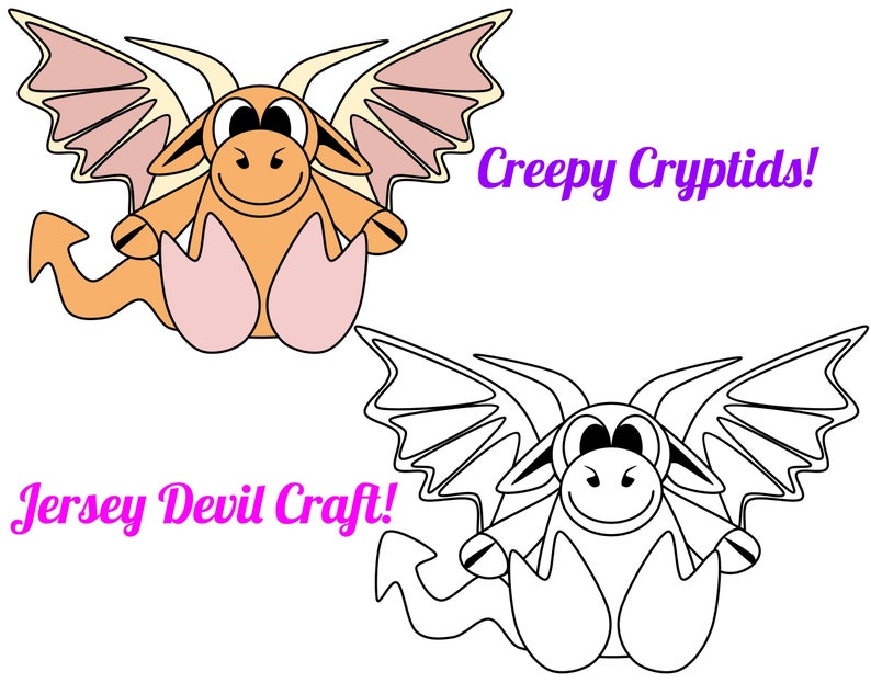 Kid Jersey Devil Paper Craft - Printable Template, Instant Digital ...