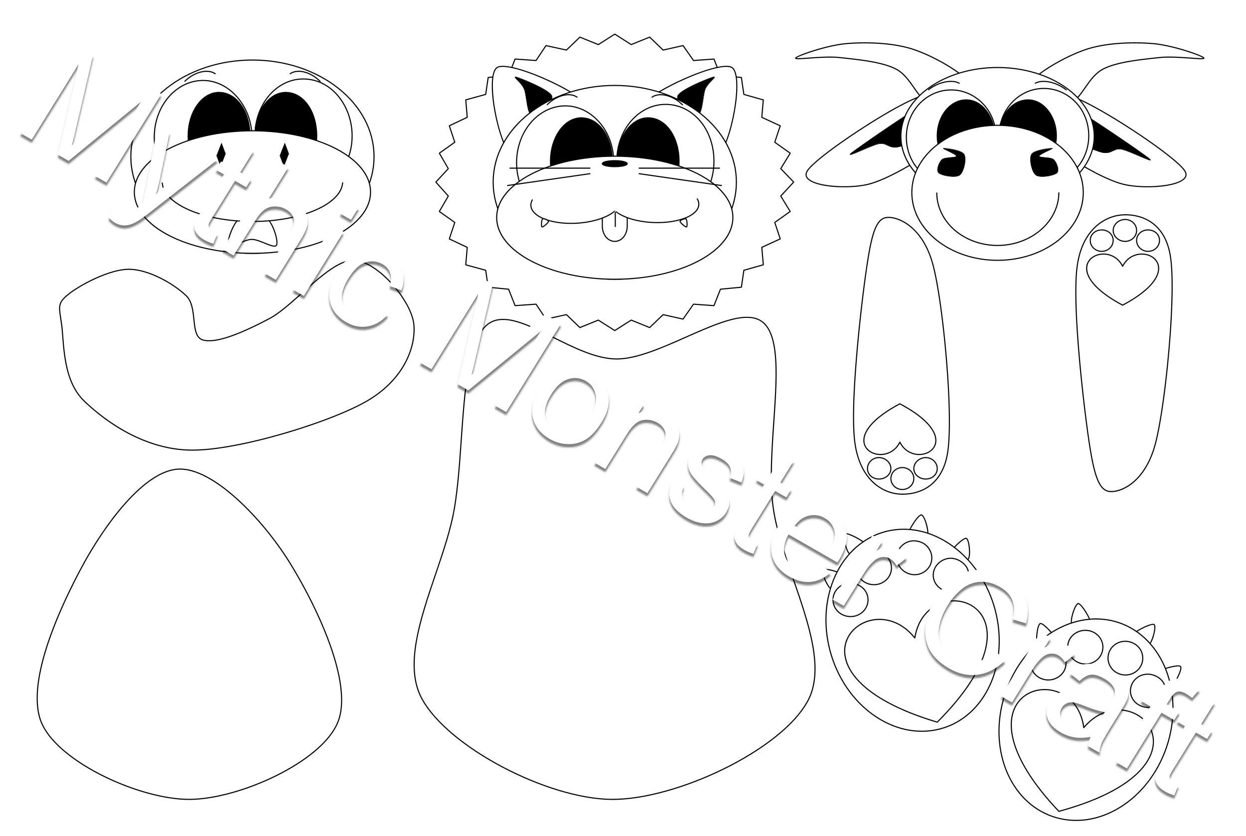 Kid Chimera Paper Craft - Printable Template, Instant Digital Download ...