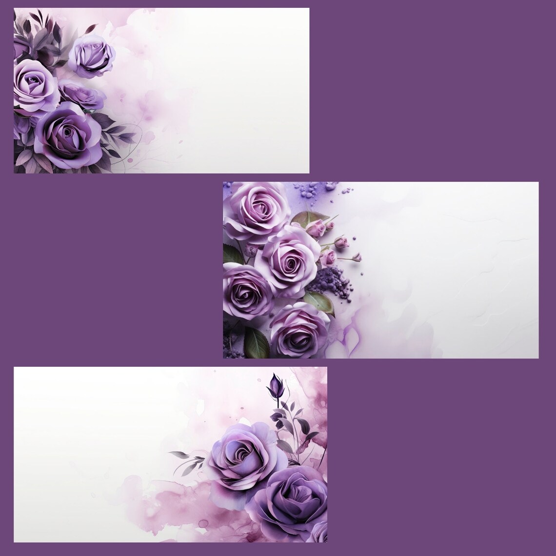 12 Purple Floral Printable Paper Seamless Digital Download Purple ...