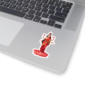 Lakshmi Hindu Goddess Decal Sticker, Perfect for Laptop and Water ...