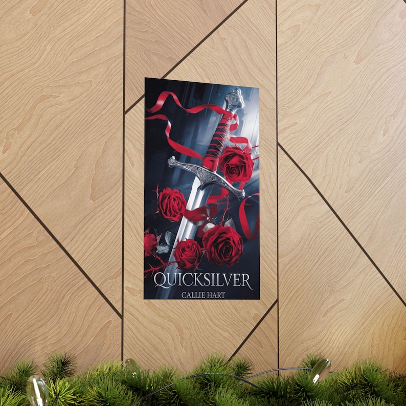 Quicksilver Book Cover Art Print, Sword and Red Roses Poster by Callie ...
