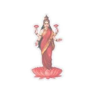 Lakshmi Hindu Goddess Decal Sticker, Perfect for Laptop and Water ...