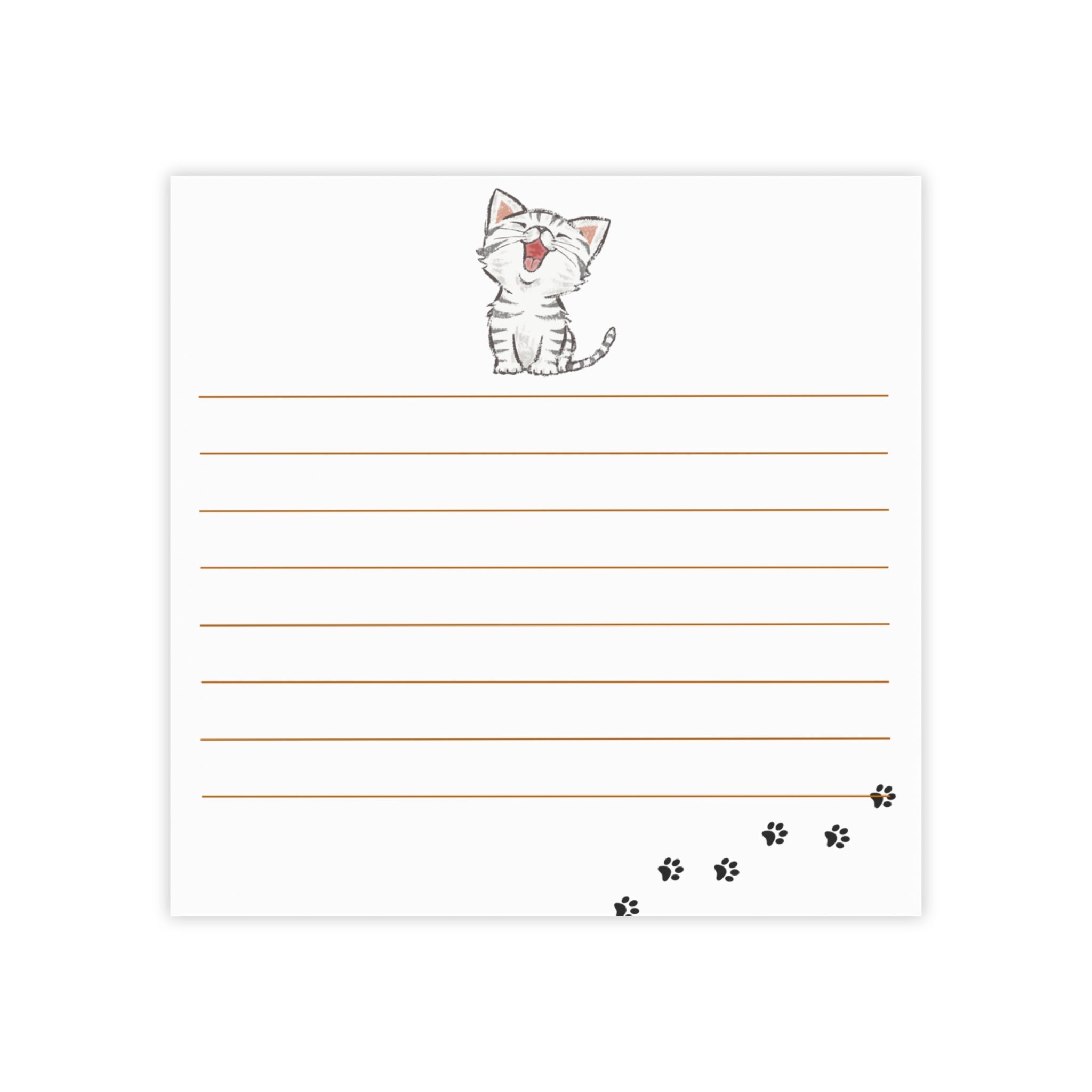 Kitten Post It Note Pad, Cute Kitty Memo Pad, Cat Note Stickers, Sticky ...