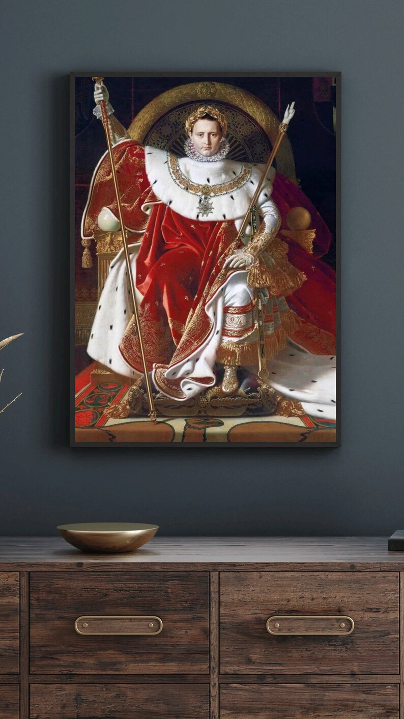 Napoleon on Imperial Throne by Ingres, Classic French Art Print ...