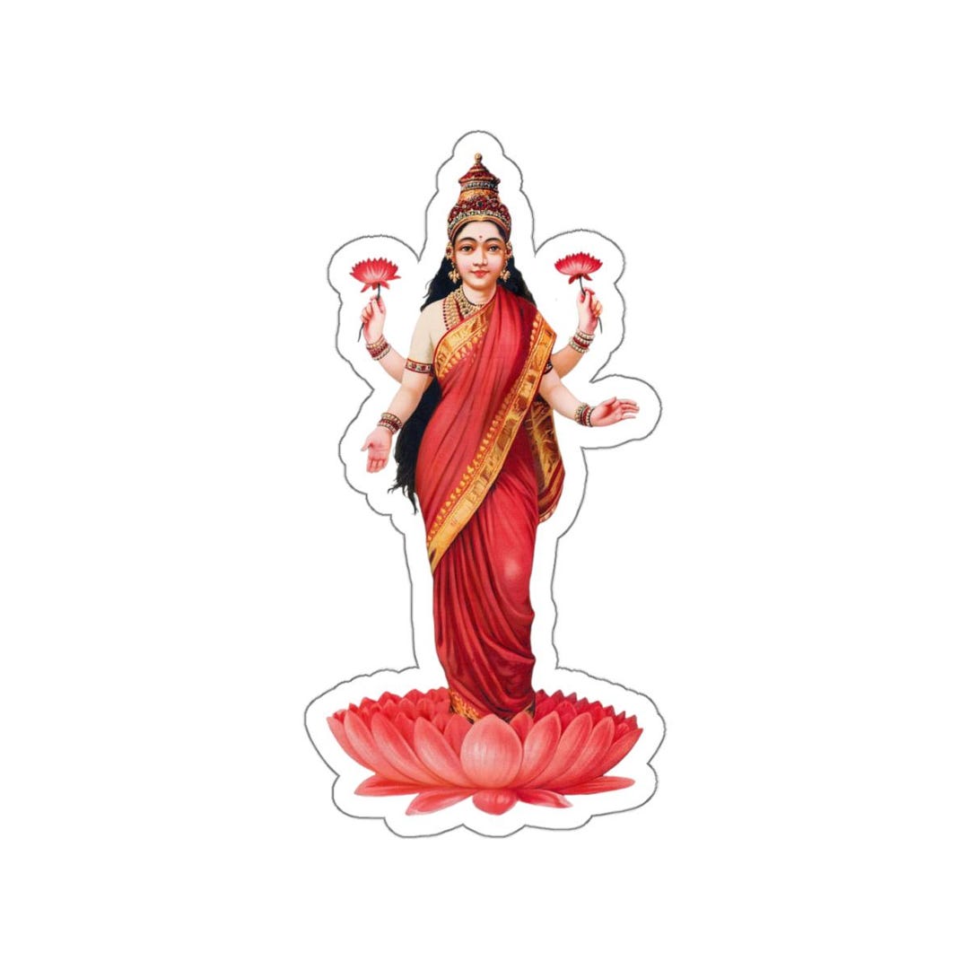 Lakshmi Hindu Goddess Decal Sticker, Perfect for Laptop and Water ...