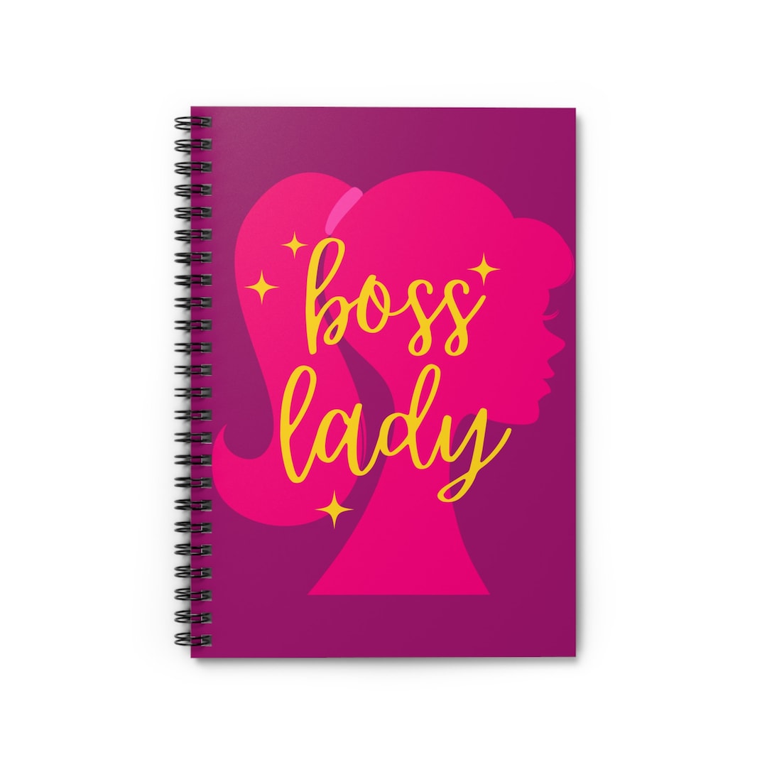 Barbie Inspired Boss Lady Notebook, Stylish Pink and Yellow Diary ...