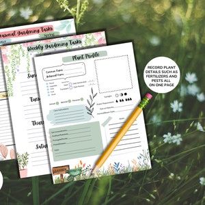 Garden Journal Printable, Plant Journal, Garden Planner, Plant ...