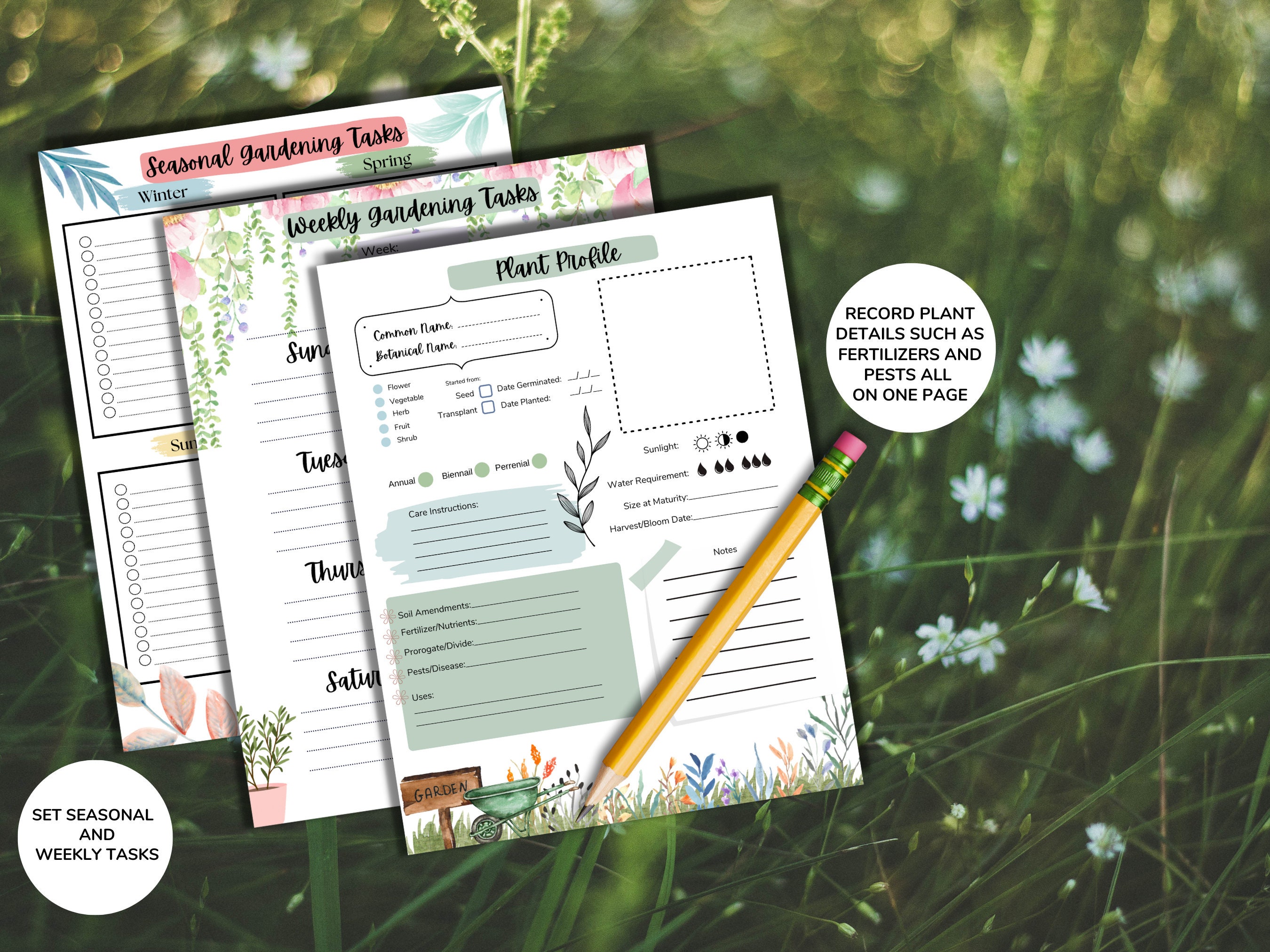 Garden Journal Printable Plant Journal Garden Planner Plant - Etsy