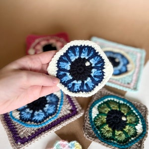 Crochet Eye Granny Square: Fairy Eye Granny Square PATTERN Includes ...