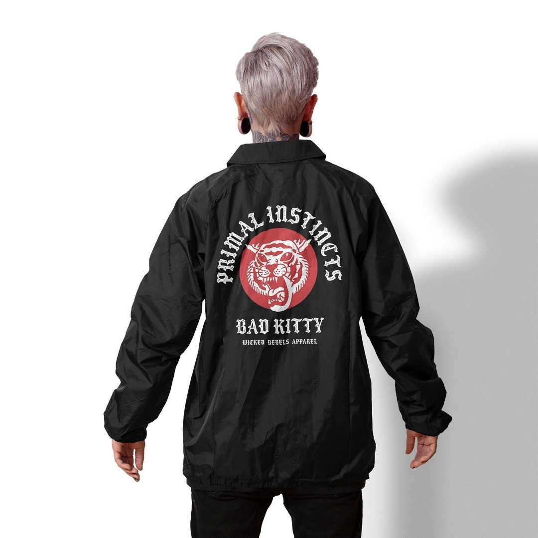 Tiger Tattoo Style Windbreaker - Etsy