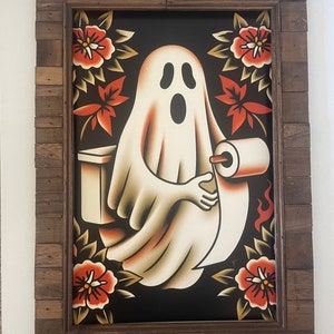 Ghost Traditional Tattoo Print - Etsy