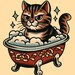 Black Cat Traditional Tattoo Print - Etsy