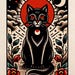 Black Cat Traditional Tattoo Print - Etsy