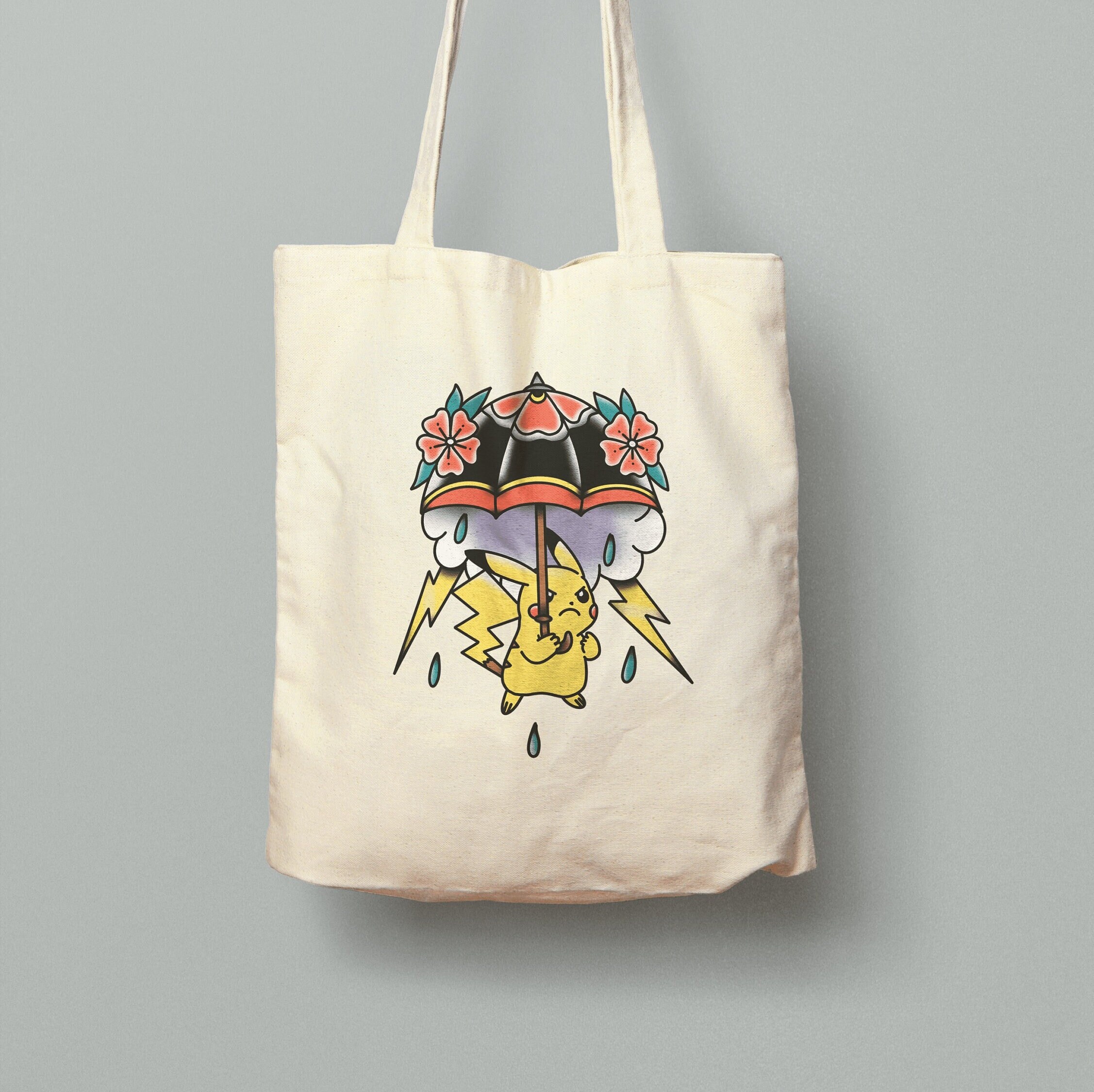 Pikachu Tote Bag Pikachu Book Bag Pikachu Canvas Bag Pikachu Flash ...