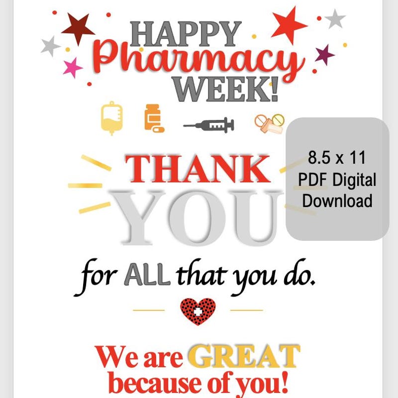 Pharmacy Week Poster - Etsy