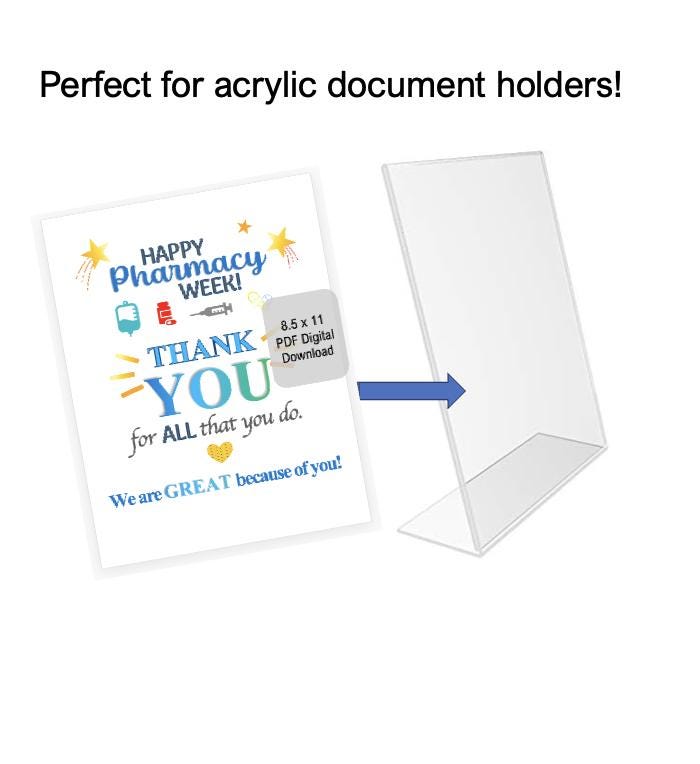 Pharmacy Week Printable PDF - Poster, Decoration, Sign, Card, Gift ...