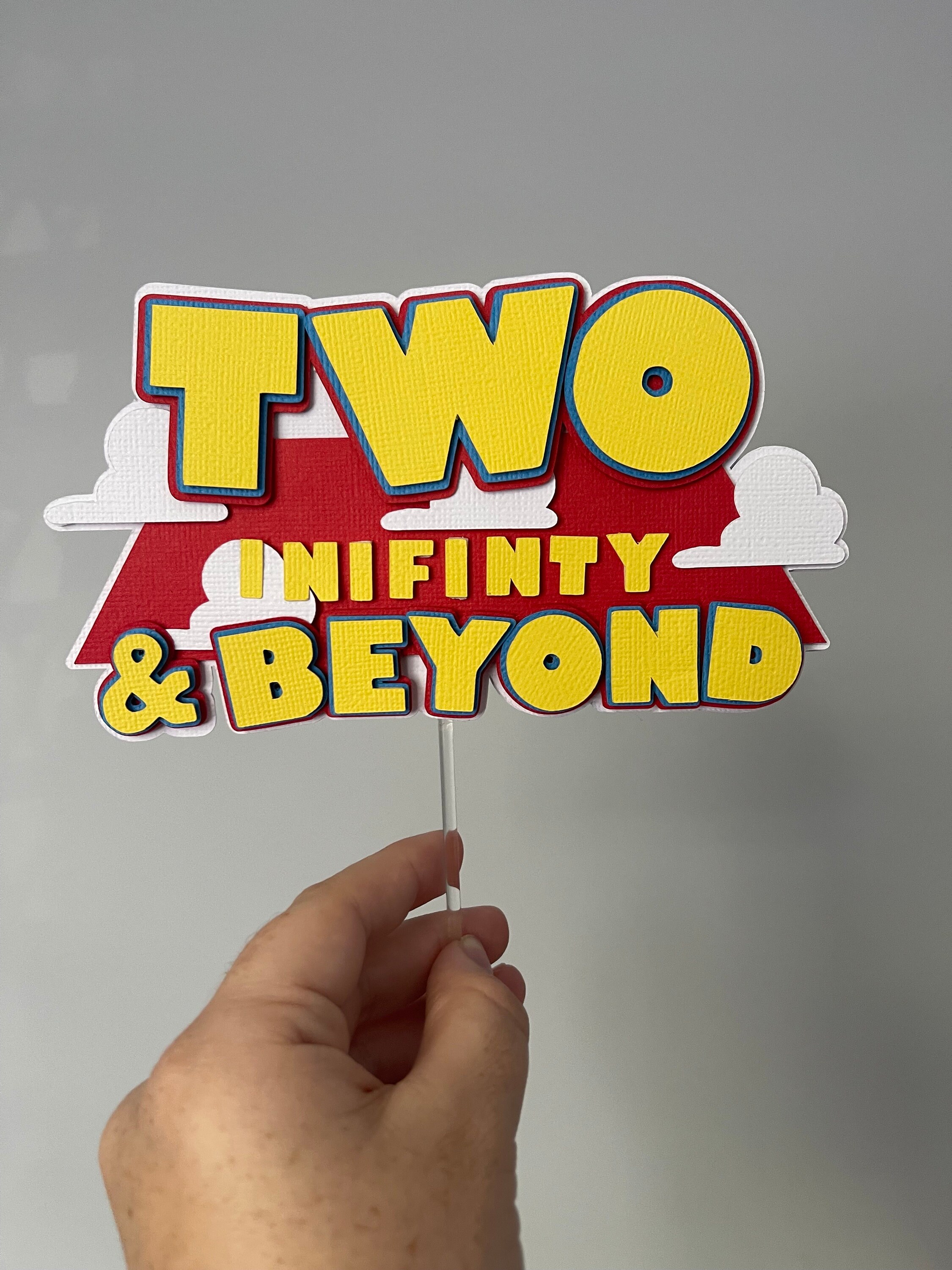 Two Infinity & Beyond Themed Birthday Cardstock Cake Topper - Etsy