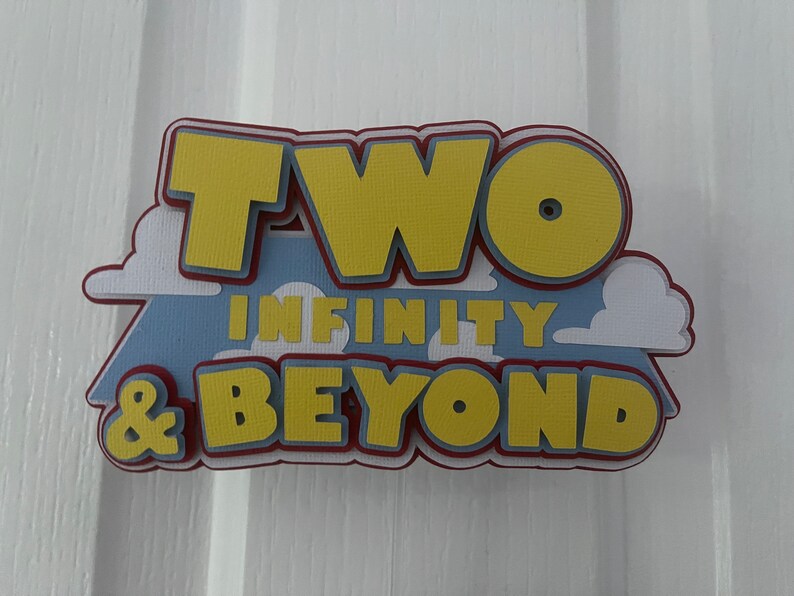 Two Infinity & Beyond Themed Birthday Cardstock Cake Topper - Etsy