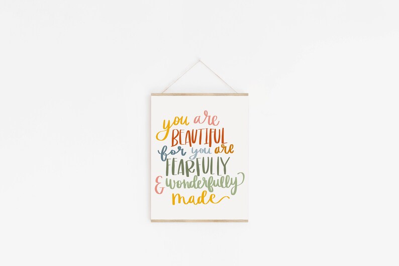 Fearfully Wonderfully Made - 8.5x11 Digital Print, Art Print, Home ...