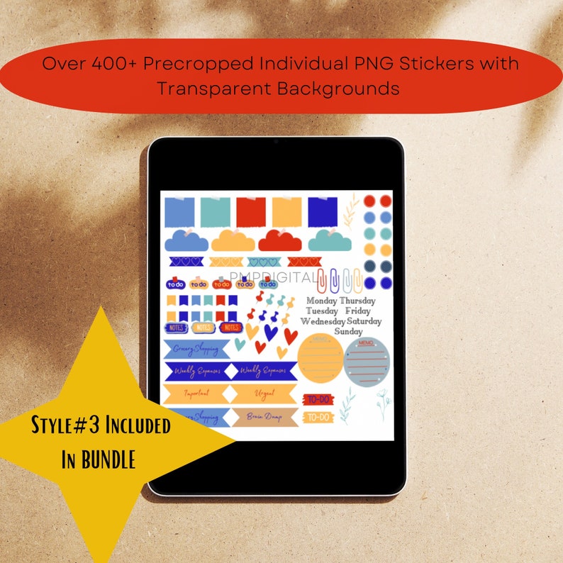 Aesthetic Sticker Everyday Life Precropped Digital Sticker Set - Etsy