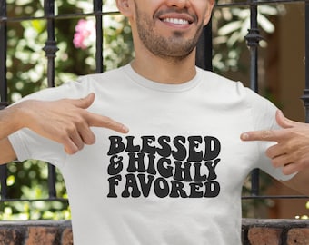 Blessed and Highly Favored Printable Wall Art Bible Verse Scripture ...