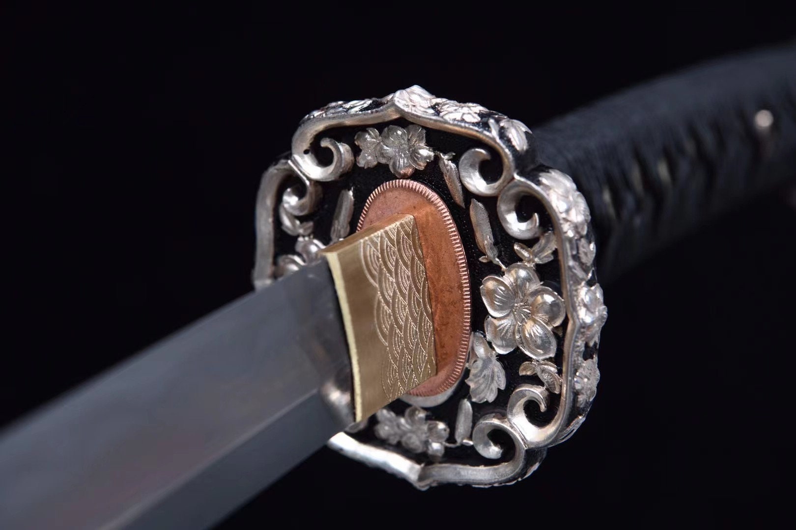 Pure Handmade Japanese Samurai Sword Long Knife Training Sword Anime ...