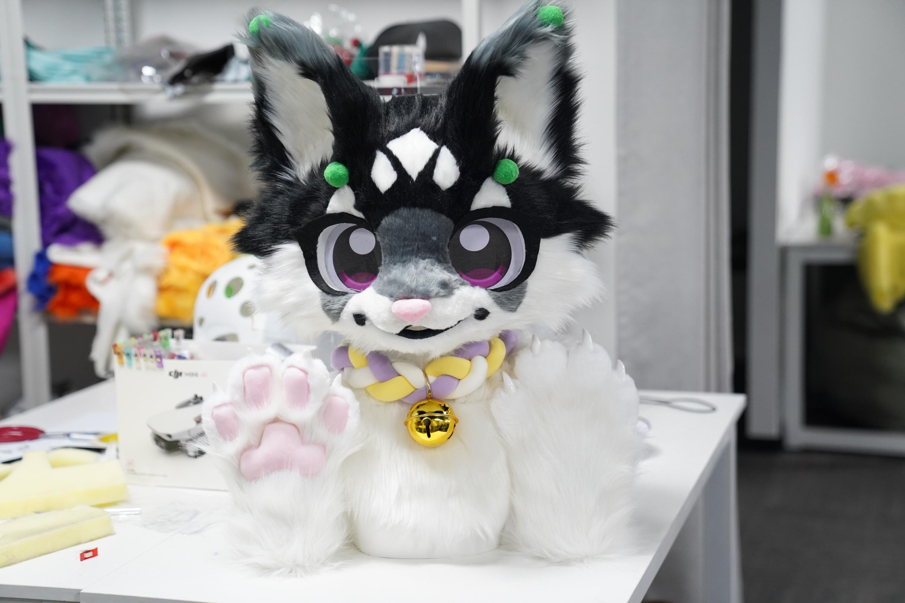 Clown Fox Fursuit Head and Claw, Furry Cosplay, Fantasy Creatures, Cute ...