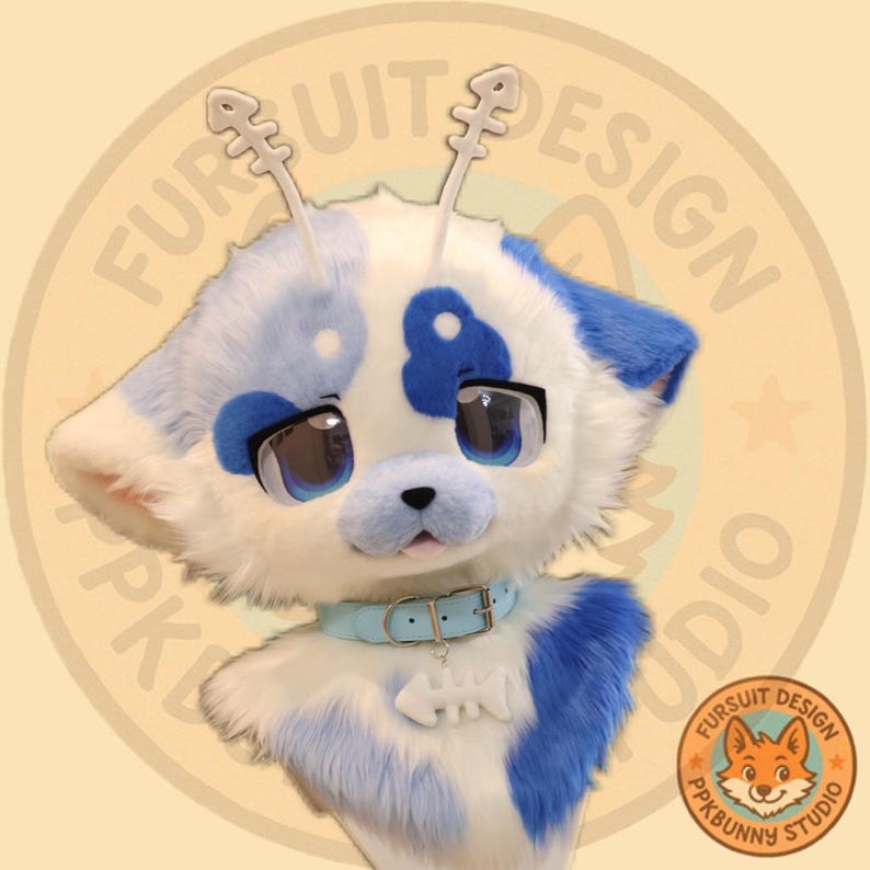 Fursuit Head, Kemono Furry Cosplay, Premade, Spot Pattern,custom Made ...