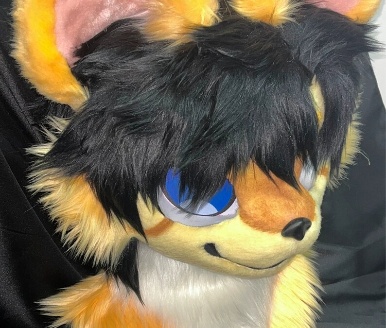 Fursuit Head, Furry New Pre-made Fur Head, broad-eared Fox, Furry ...