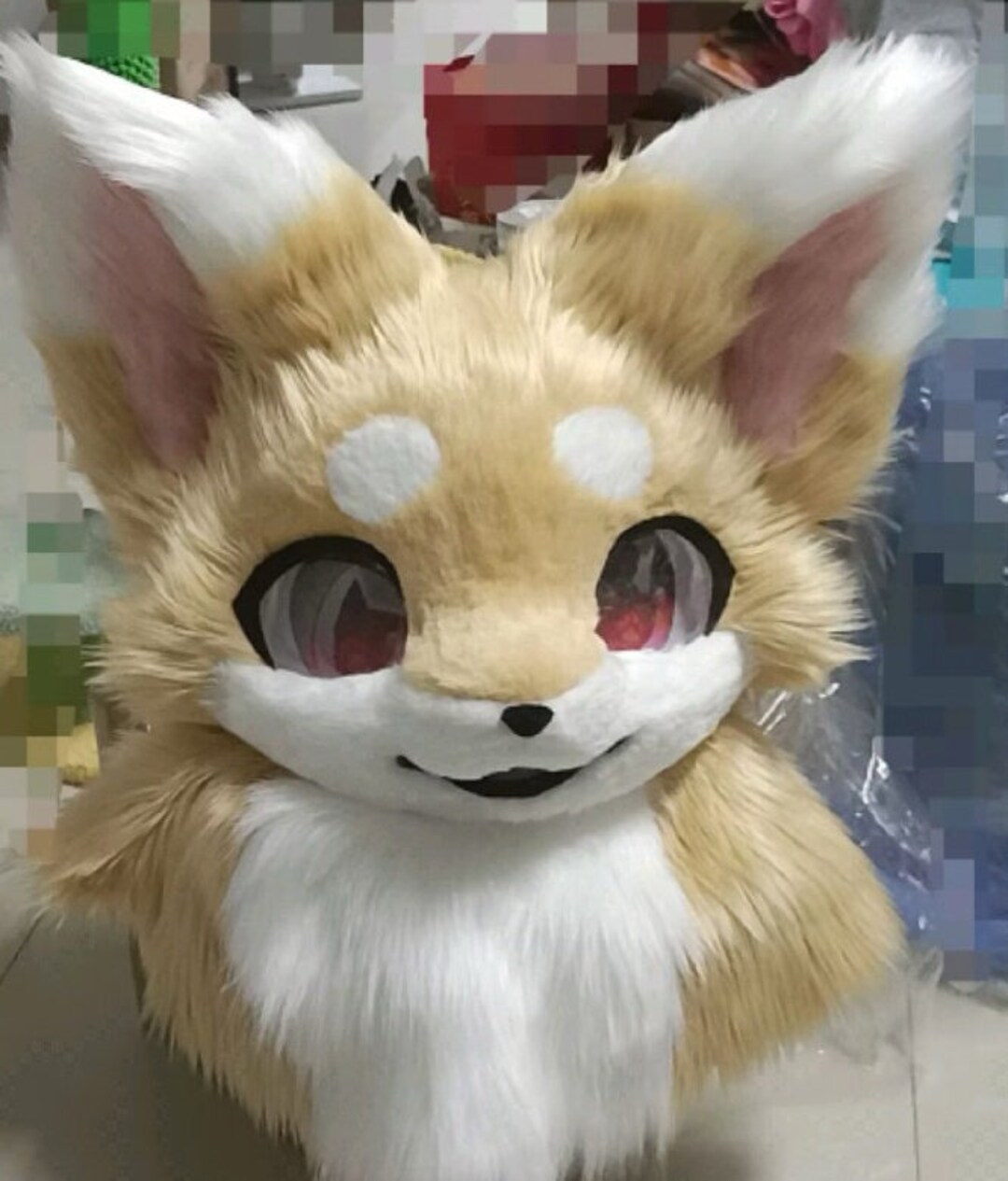 Fursuit Head Head Only, Furry Cosplay,fantasy Creatures,corgi Kitten ...