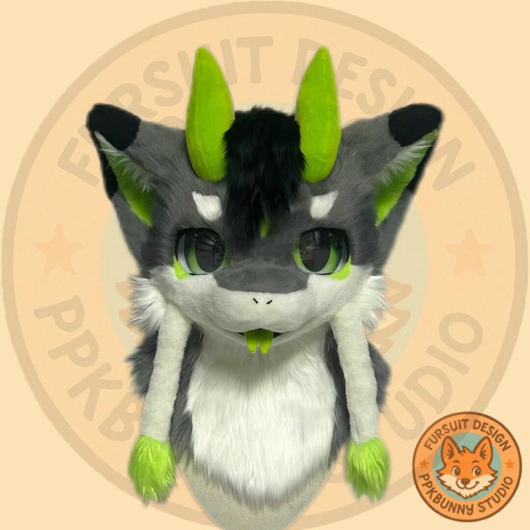 Fursuit Head- Head Only, Furry Cosplay, Fursuit Premade, Kemono Cosplay ...