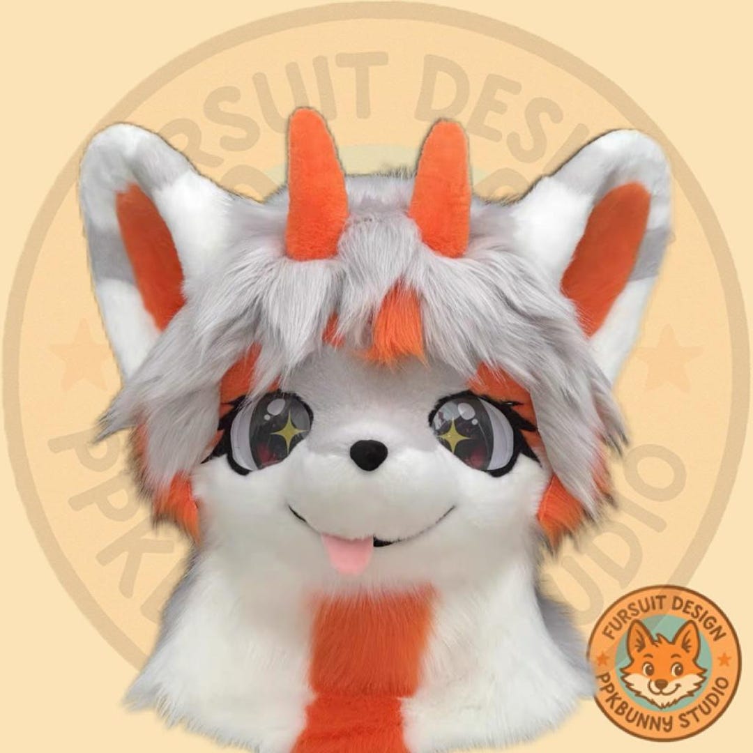 Fursuit Head- Head Only, Furry Cosplay, Fursuit Premade, Kemono Cosplay ...