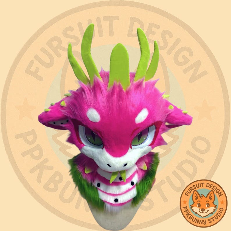 Fursuit Head, Tail and Claw, Fursuit Premade, "dragon Fruit Snake ...