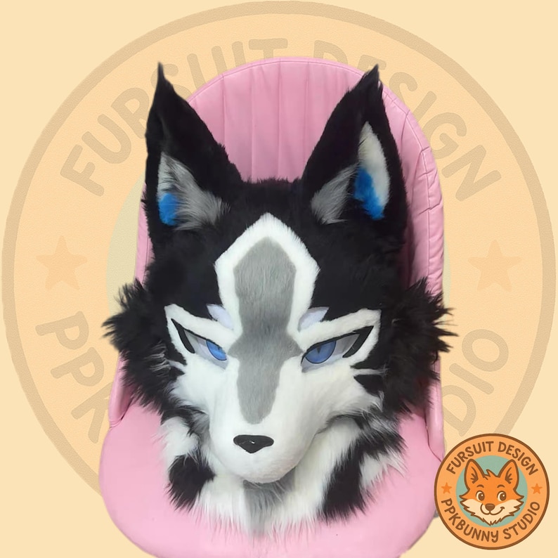 Fursuit Head- Head, Timber Wolf Furry Head, Wolf Furry Cosplay, Wolf ...
