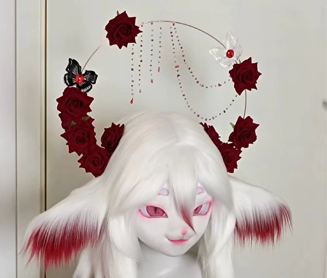 Kig Fur Head, Gothic Rose Fox, Furi Cos, New Fur Suit Head, Kig Kemono ...