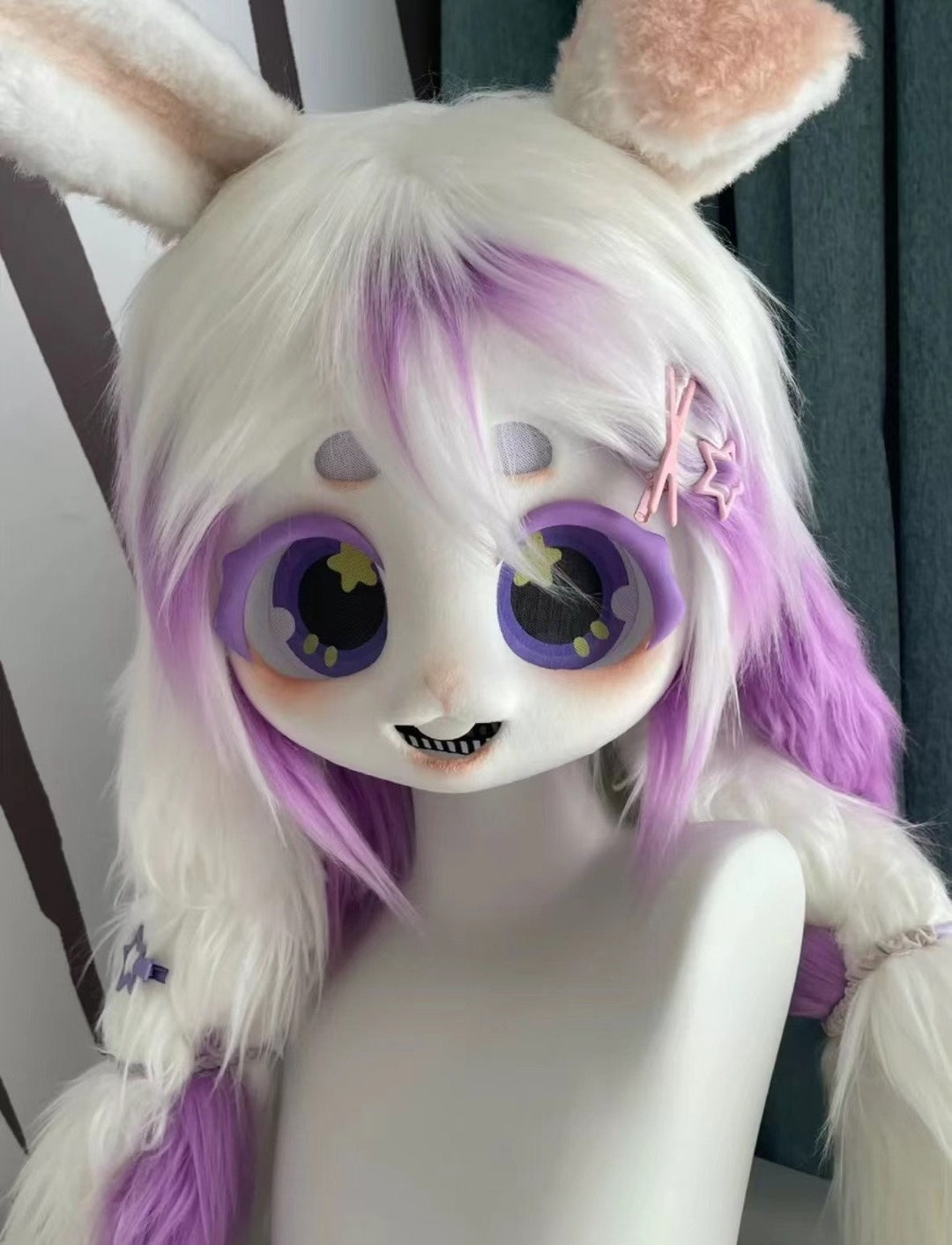 Kig Fursuit Head Head Only, Furry Cosplay, Yabi Rabbit Fursuit Head ...