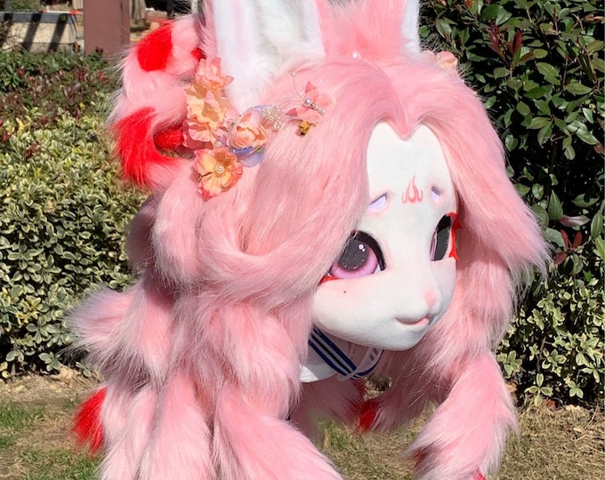 Kig Fursuit Head Head Only, Furry Cosplay, little Flower Fairy Fursuit ...